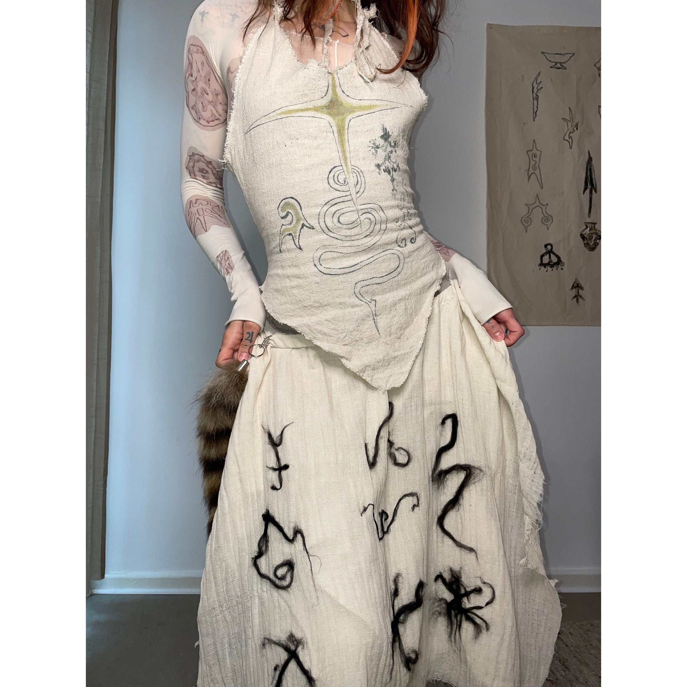 enigma linen top – snake divine